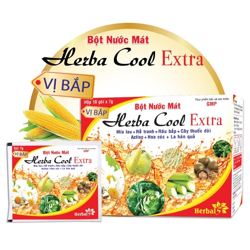 Bột Nước mát Herba Cool Extra vị Bắp (hộp 10 gói) | Shopee Việt Nam