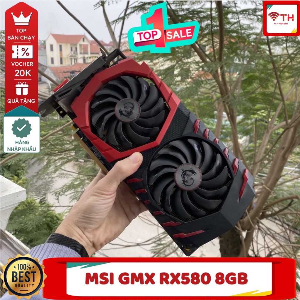 VGA - Card màn hình MSI Gaming X RX 580 8gb | Shopee Việt Nam
