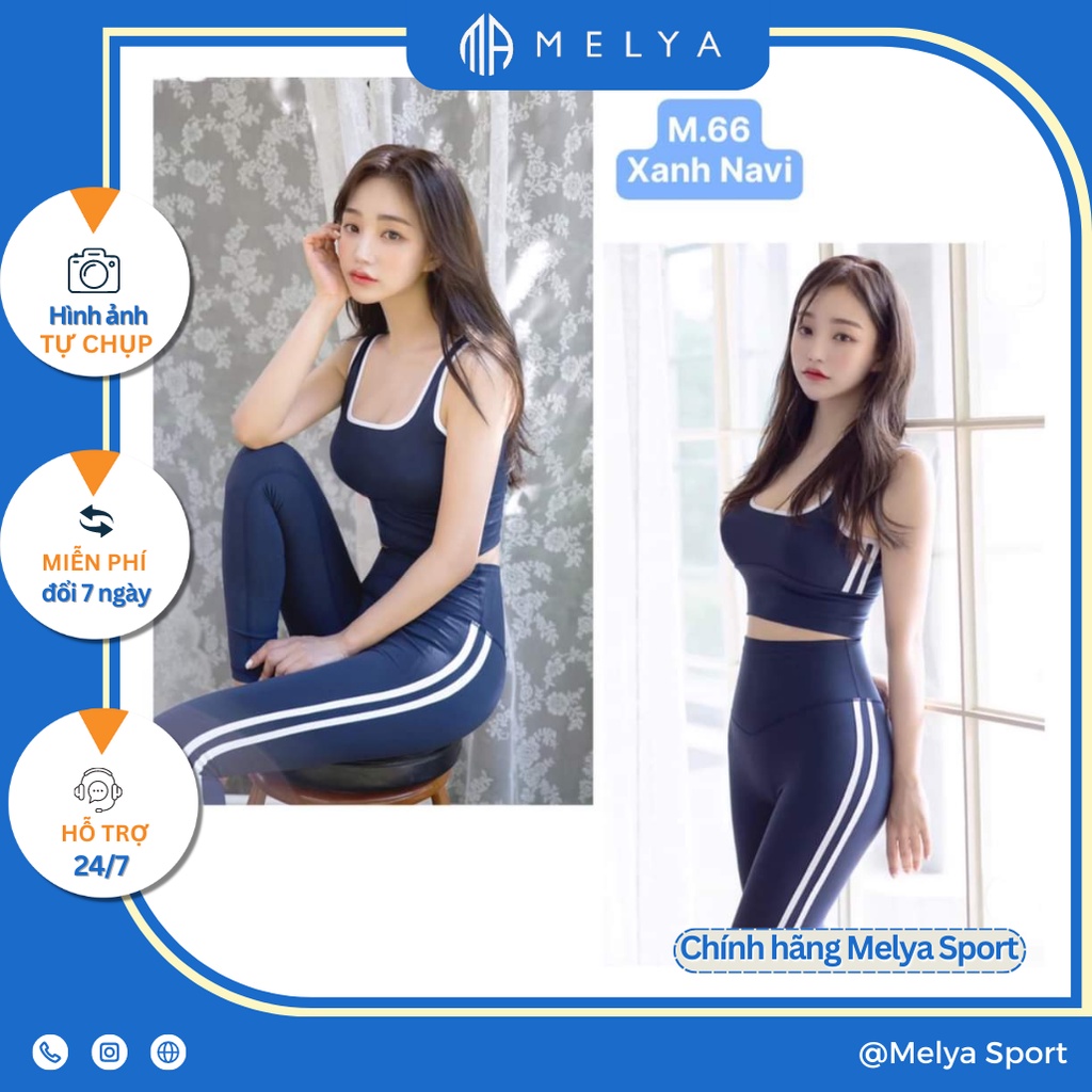 Bộ tập gym, yoga quần dài áo bra có mút ngực siêu thấm hút Melya Sport | Shopee Việt Nam