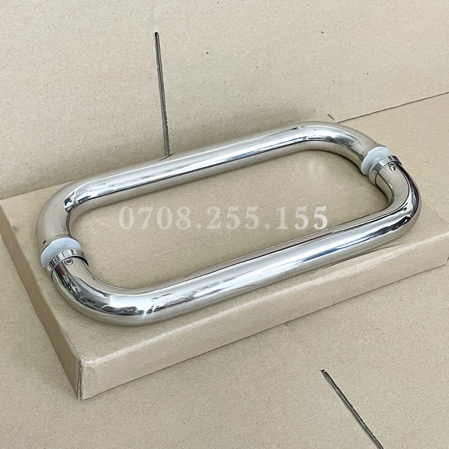 Tay nắm cửa kính cường lực chữ D inox 304 (tim lỗ 275mm, 300mm, 400mm) | Shopee Việt Nam