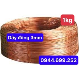 Dây đồng đỏ nguyên chất, phi 3mm ( 1kg ) | Shopee Việt Nam