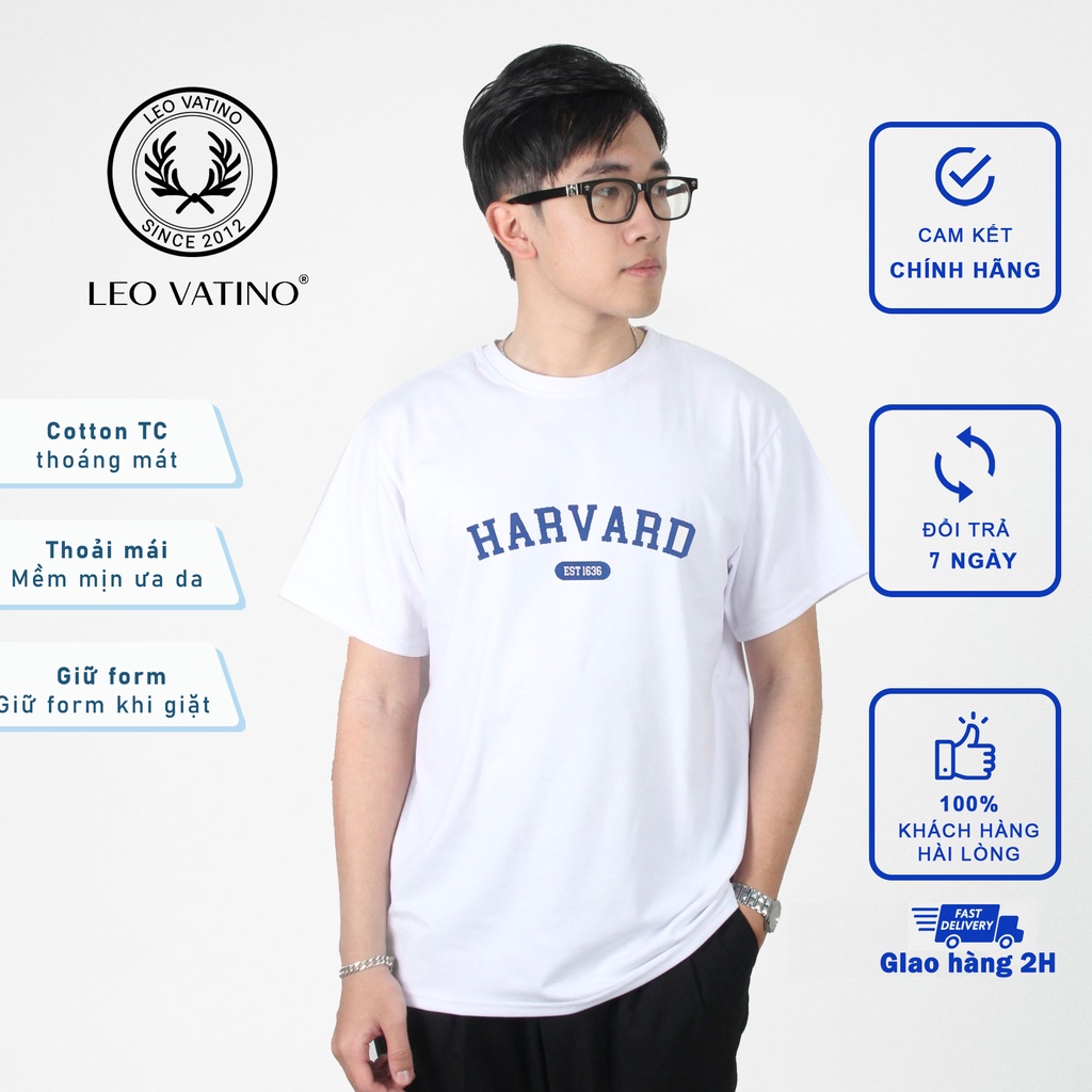 Áo thun nam cổ tròn in vải Cotton TC xuất xịn, chuẩn form, trẻ trung ...