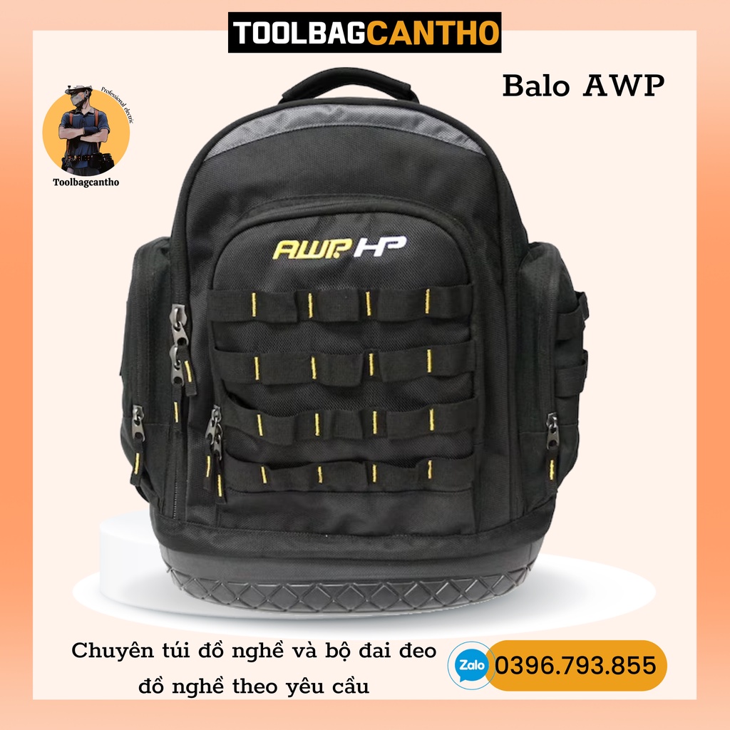 Balo đựng đồ nghề AWP HP Mỹ có 1 ngăn lớn để đồ nghề | Shopee Việt Nam
