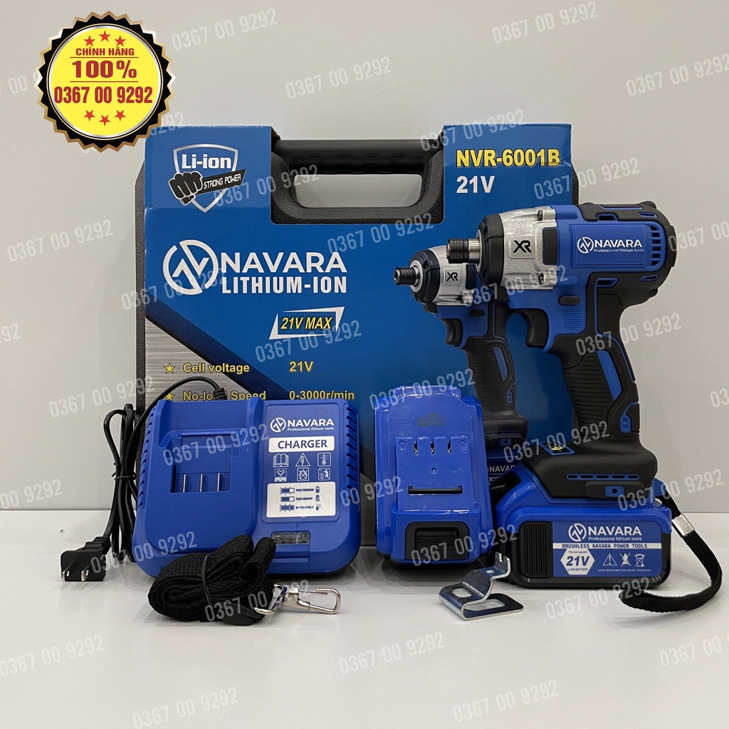 [ CHÍNH HÃNG ] Máy Bắn Vít Navara 6001B , Động Cơ Không Chổi Than , Pin ...