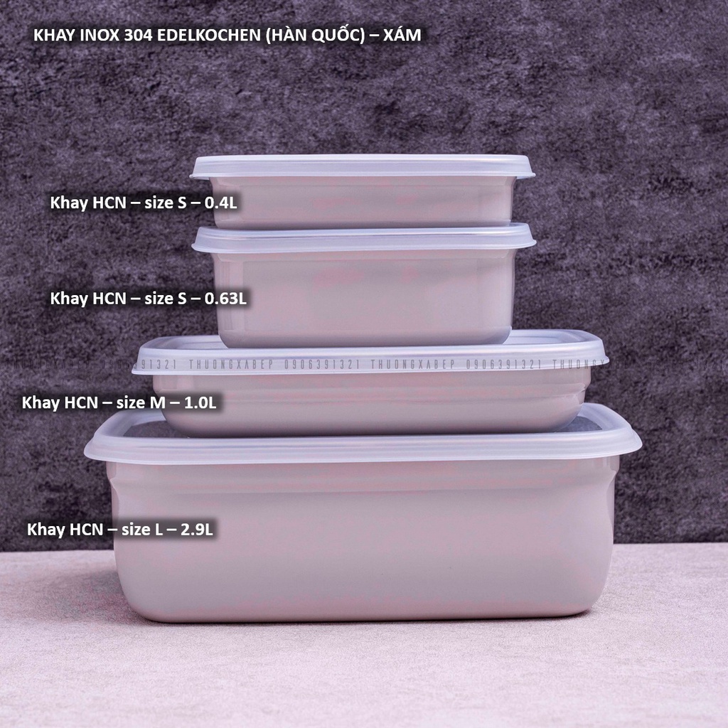 KHAY INOX 304 EDELKOCHEN (XUẤT HÀN QUỐC) - Xám | Shopee Việt Nam