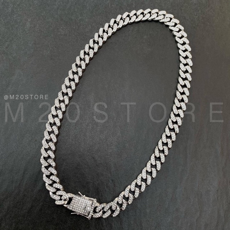 Vòng Cổ Cuban Đính Đá Bling Bling,Dây Chuyền Nam Nữ M20store Cá Tính ...