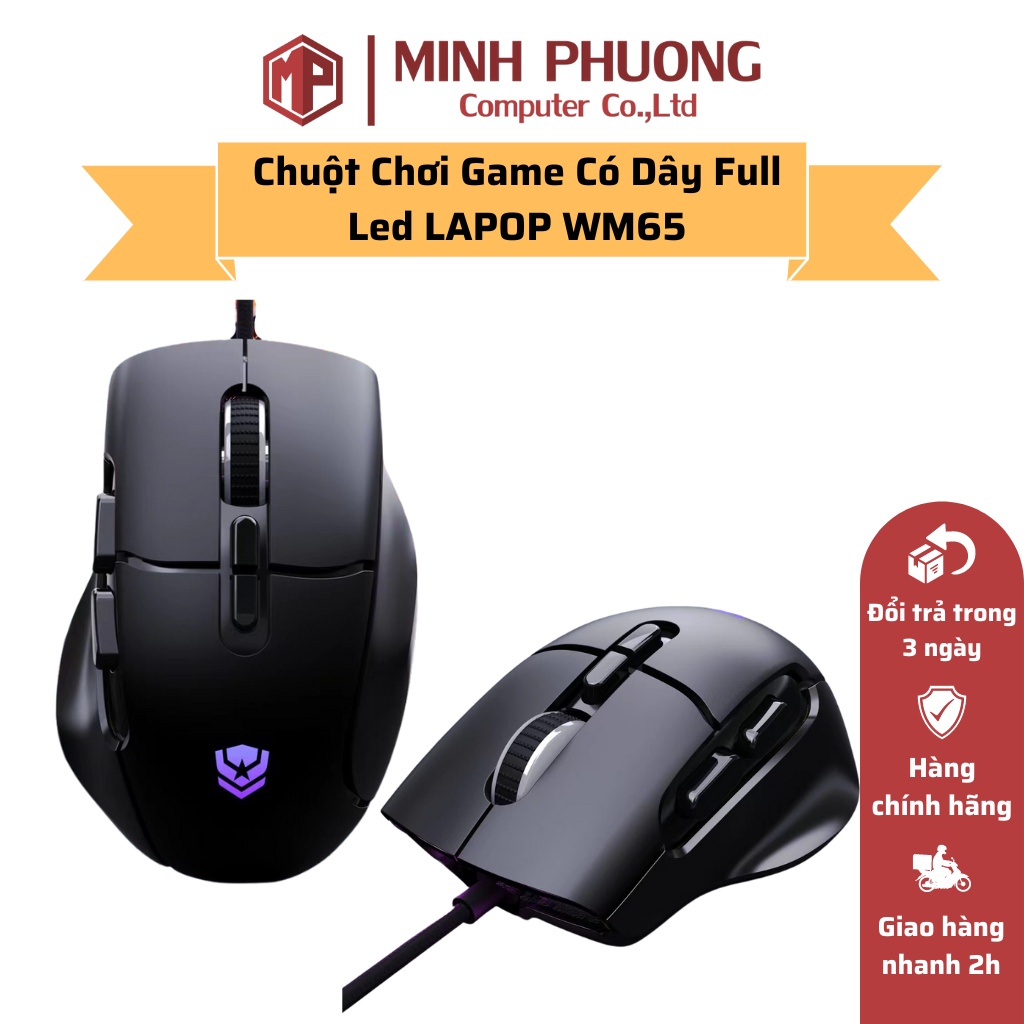 Chuột Chơi Game Có Dây Full Led LAPOP WM65 | Shopee Việt Nam