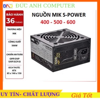 Nguồn máy tính MIK Spower 400W, 500W, 600W (Chính hãng, Bảo hành 3 năm), Nguồn Công Suất Thực ...