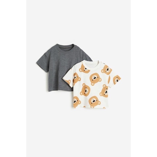 [Au.th]Set 2c áo thun gấu H&M sz 6-18M form to | Shopee Việt Nam