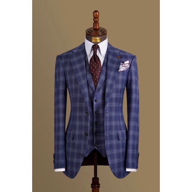 ÁO VEST NAM ADAM STORE XANH KẺ Ô TRẮNG AV302 | Shopee Việt Nam