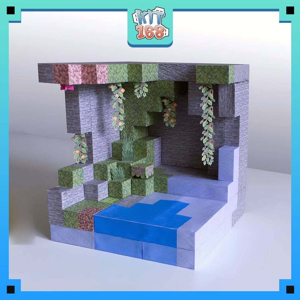 Mô hình giấy Anime Game Lush Cave Diorama - Minecraft | Shopee Việt Nam