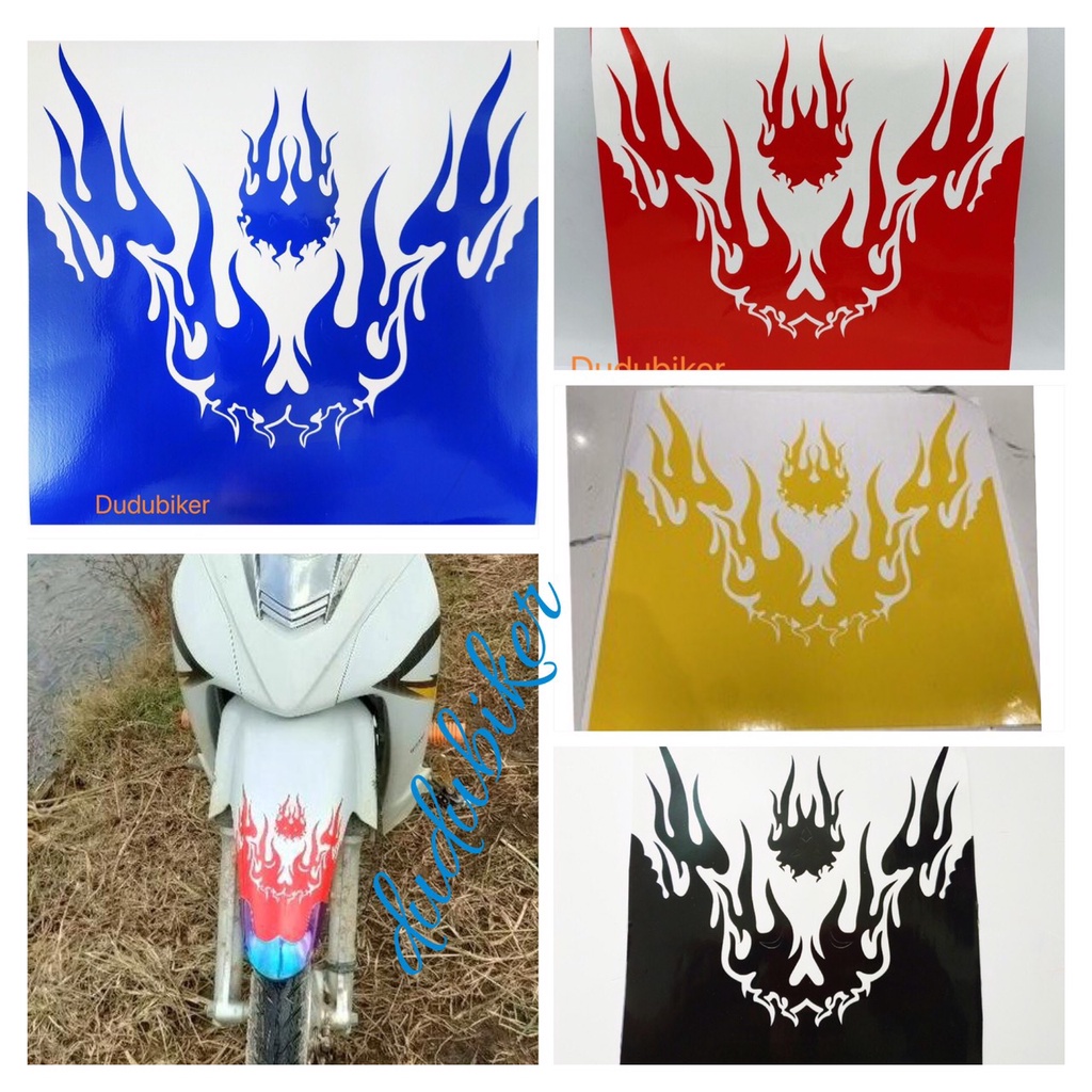 Tem decal dán dè trước sau xe máy hình ngọn lửa (giá 1 cái) | Shopee Việt Nam