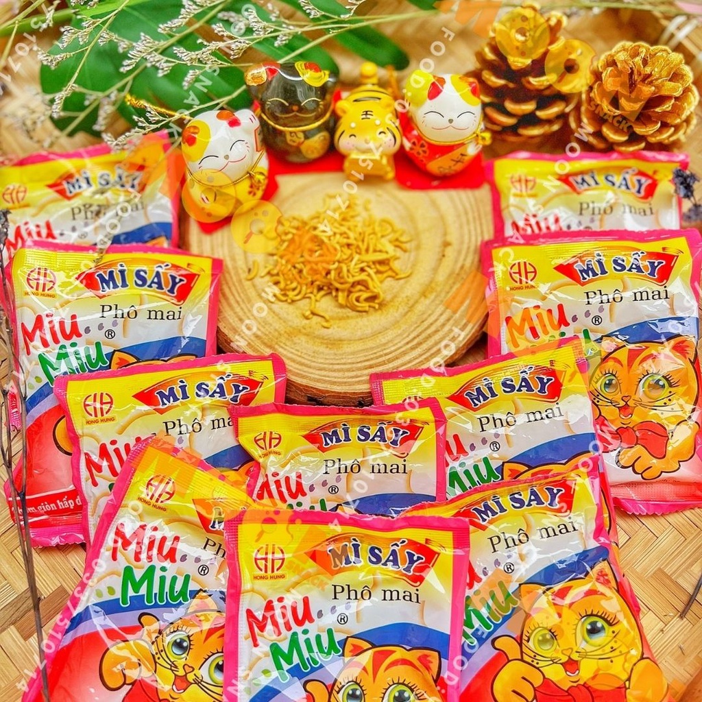 Sỉ 50 gói mì sấy trẻ em Miu Miu vị phô mai thơm ngon chuẩn vị ăn vặt ...