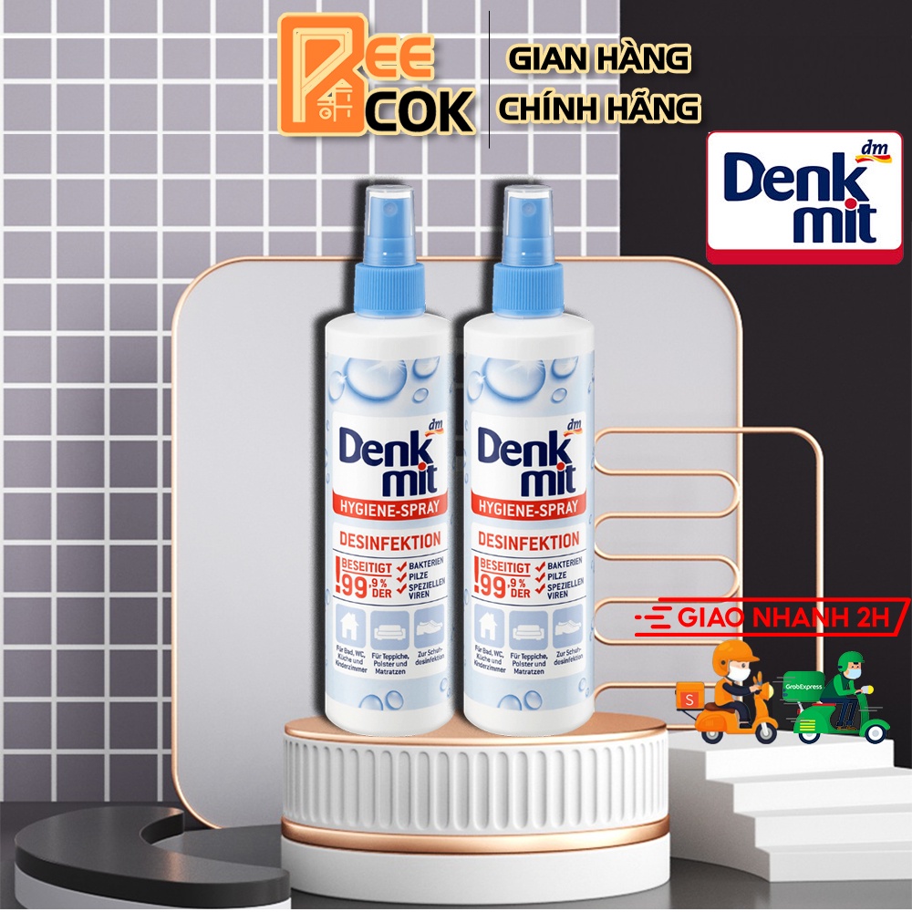 Chai xịt diệt khuẩn virut ngăn ngừa nấm mốc phát triển Denkmit Hygiene ...