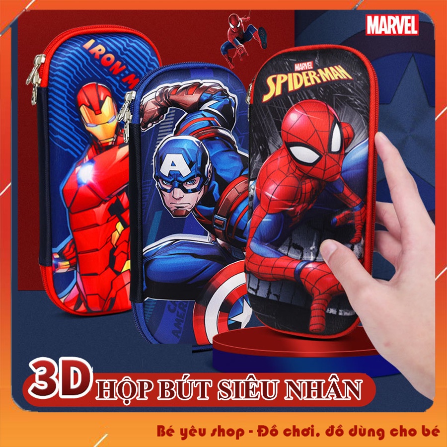 Hộp đựng bút 3d hình siêu nhân, hộp bút tiểu học, mầm non, hộp đựng bút ...