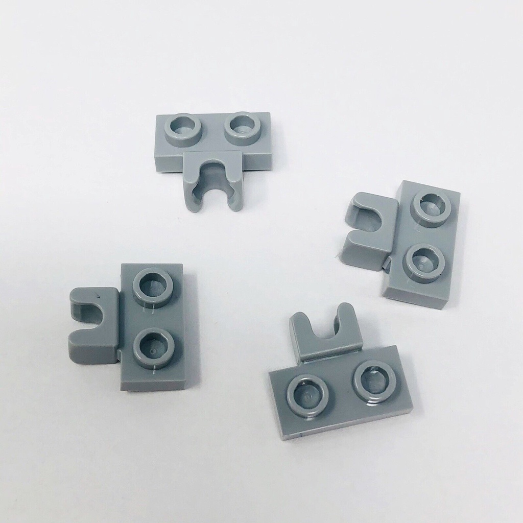 14704 LEGO Plate Mod 1x2 w/ Small Tow Ball Socket on Side LIGHT BLUISH ...