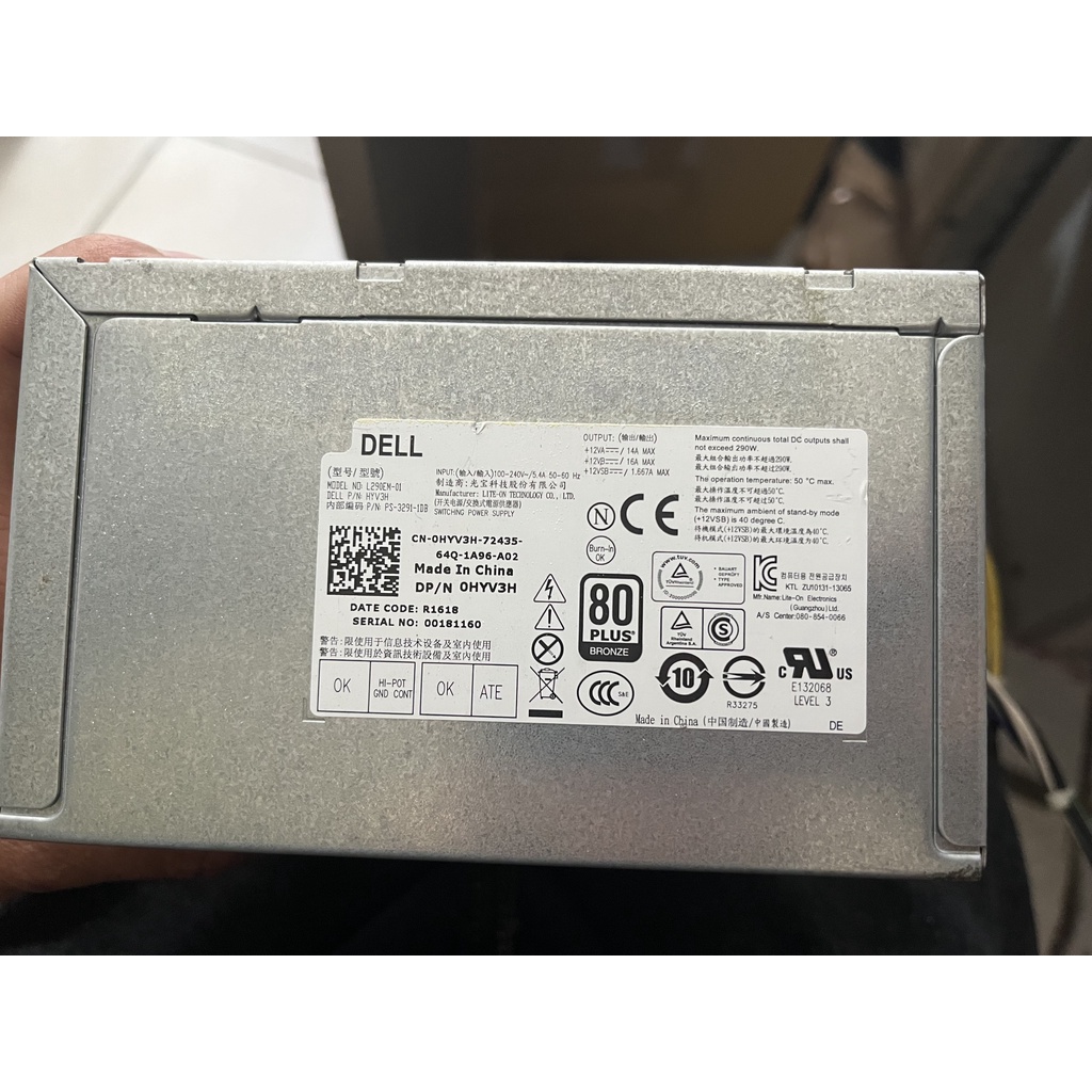 Nguồn DELL OPTIPLEX 3020 7020 9020 PRECISION T1700 POWER SUPPLY L290EM ...
