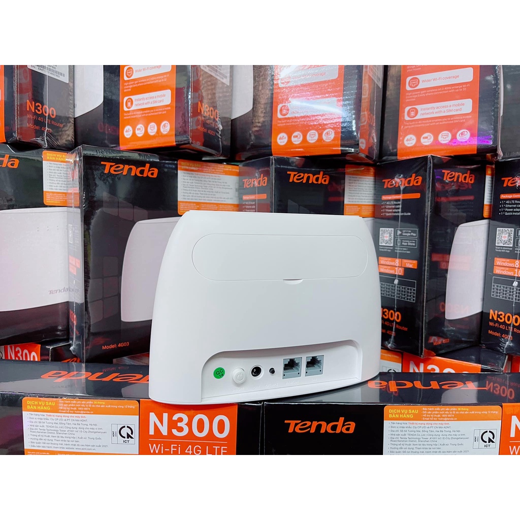 Bộ phát WiFi 3G/4G Tenda 4G03 - 150Mbs, Hỗ trợ 32 User - Hàng chính ...
