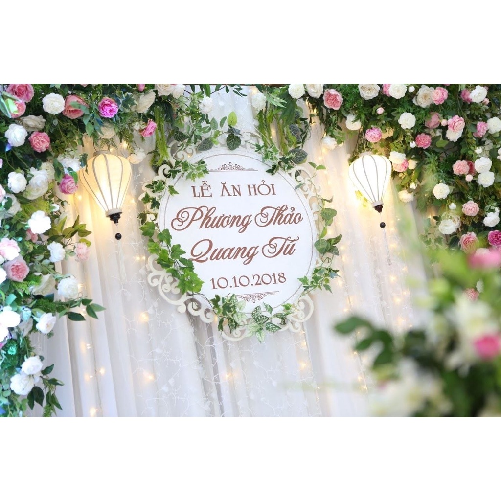 Bảng form, bảng tên đám cưới, lễ vu quy, Đính hôn treo backdrop, cổng ...