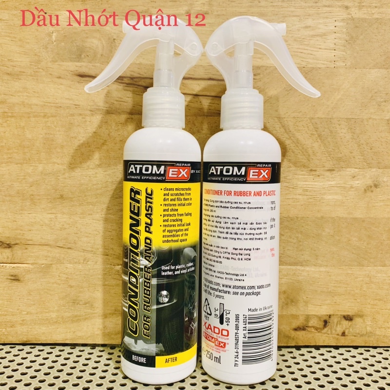 Bảo Dưỡng Nhựa - Vỏ Xe XADO ATOMEX Plastic and Rubber Conditioner Concentrate 250ML - Made in ...