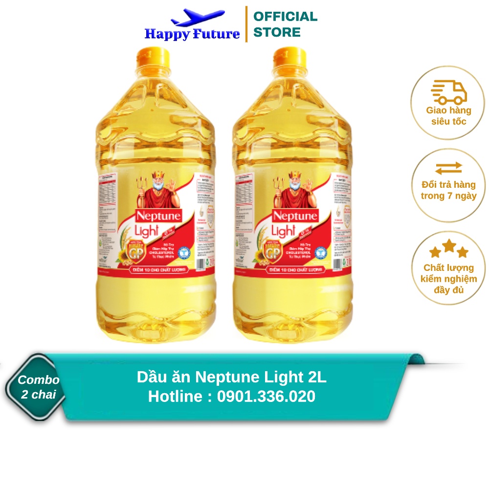 [Combo 2 Chai] Dầu ăn Neptune Light 2L | Shopee Việt Nam