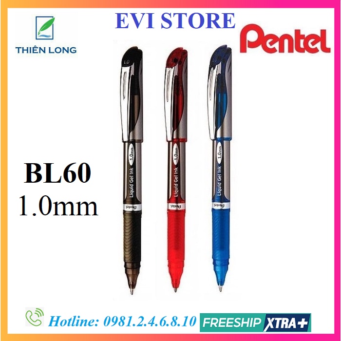 [Hàng chính hãng] Bút ký nước energel Pentel BL60 ngòi 1.0mm / Bút ký ...
