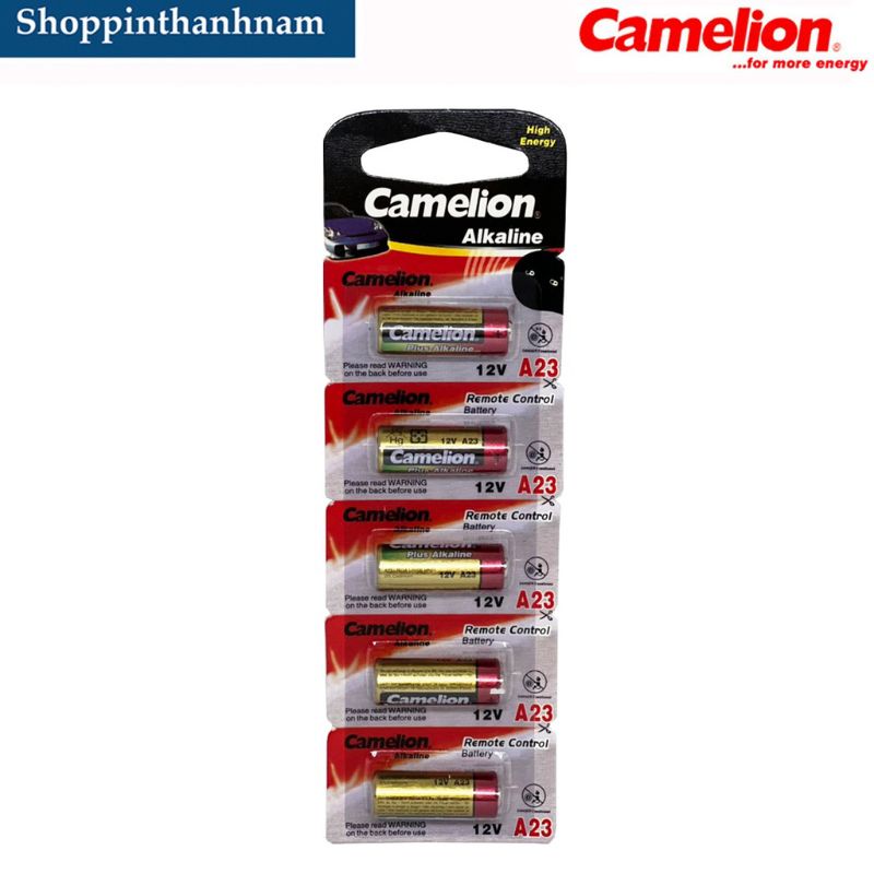 Pin A23 CAMELION 12V vỉ 5 viên thay khiển cửa cuốn, pin chuông cửa | Shopee Việt Nam