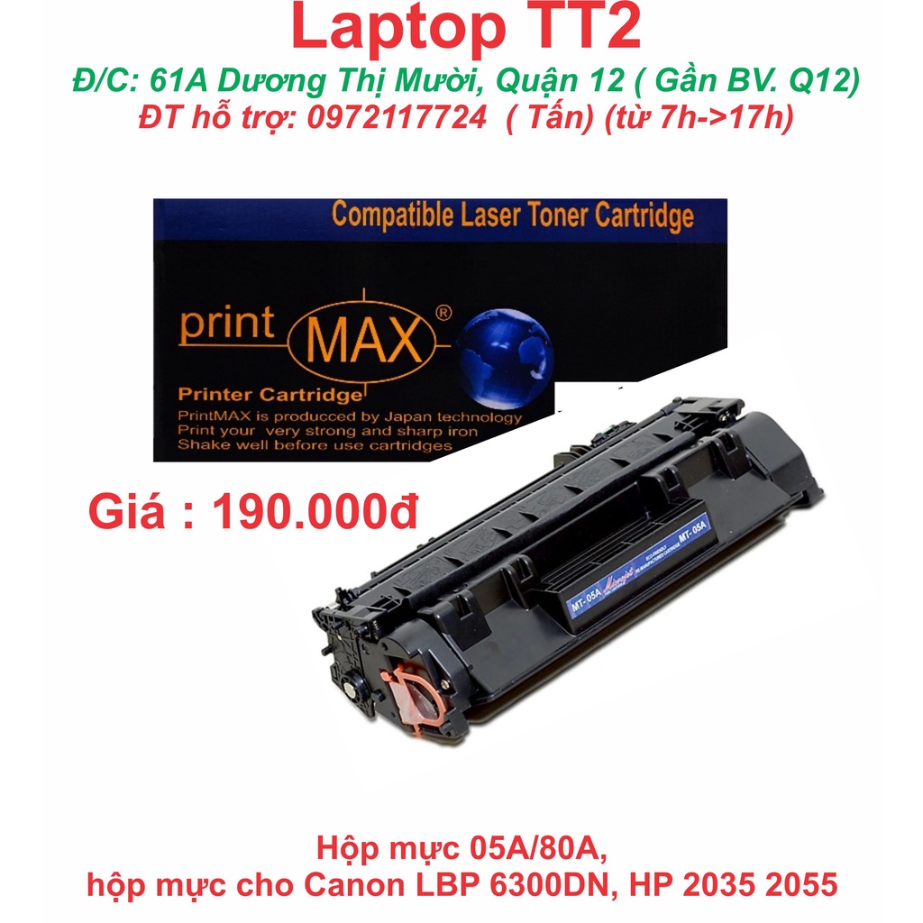 Hộp mực 05A/80A, hộp mực cho Canon LBP 6300DN, HP 2035 2055 | Shopee ...