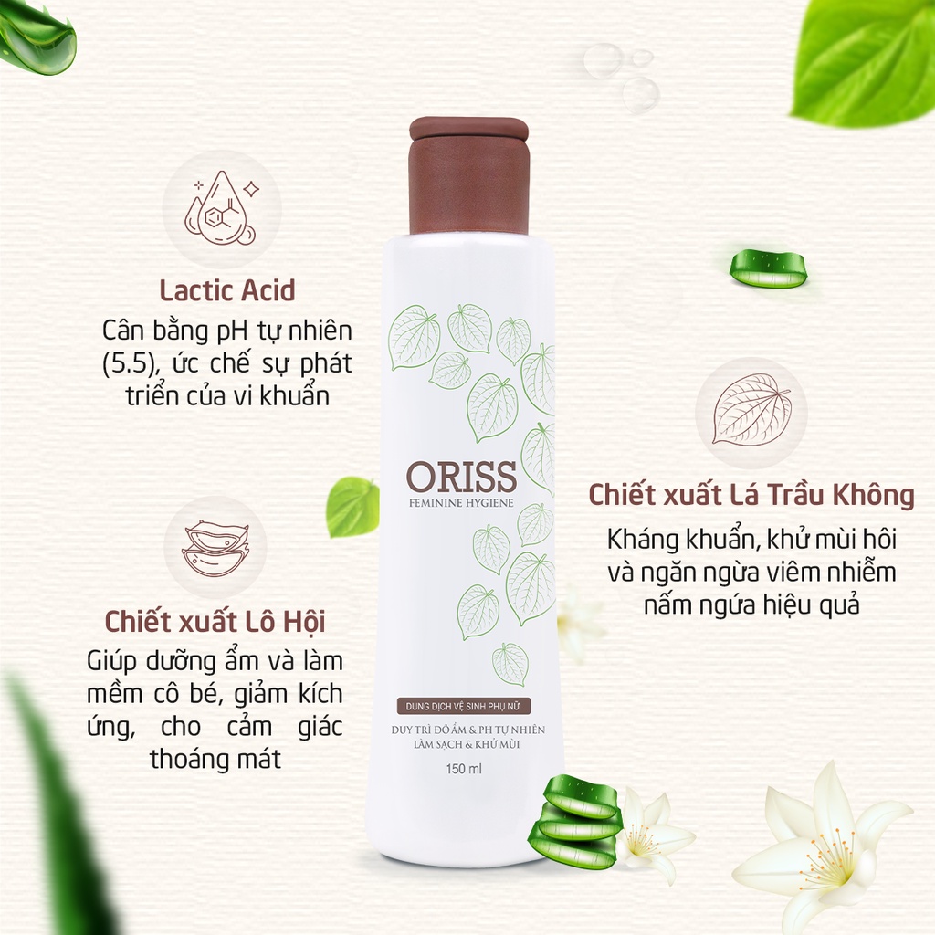 Dung Dịch Vệ Sinh Phụ Nữ Oriss Kháng Khuẩn Khử Mùi Làm Sạch Dịu Nhẹ ...