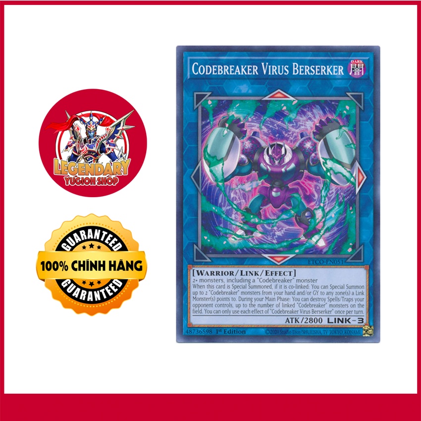 [Thẻ Bài Yugioh Chính Hãng] Codebreaker Virus Berserker | Shopee Việt Nam