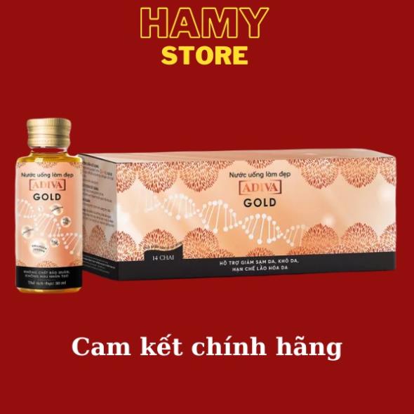 (CHÍNH HÃNG) 01 hộp GOLD ADIVA COLLAGEN Nước uống làm đẹp da ngăn ngừa ...