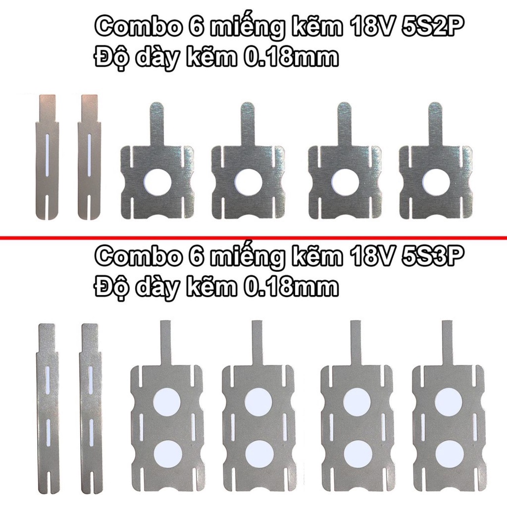 Bộ Kẽm Hàn Pin 5S3P 5S2P Hàn Pin 10 Cell 15Cell Makita và nhiều loại ...