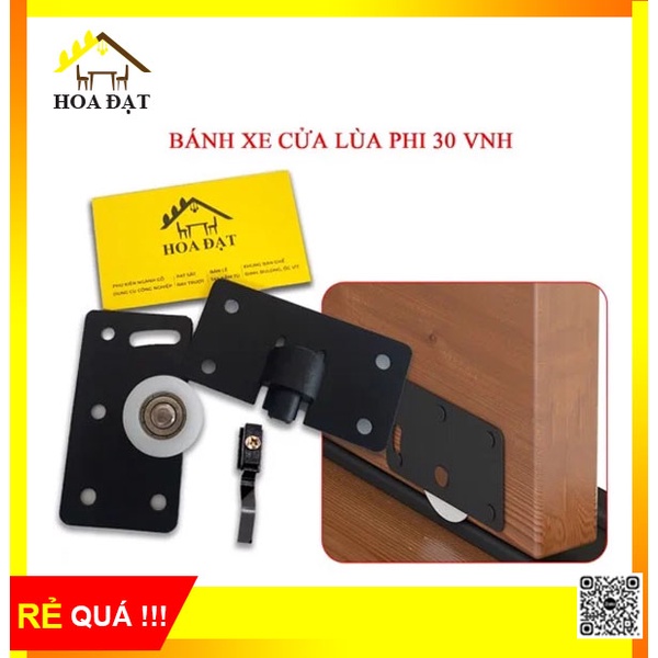 1 Bộ Bánh Xe Cửa Lùa UI Phi 30MM – Dùng Cho Hệ Cửa Trượt – Cửa Lùa – Tủ ...