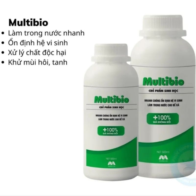 Vi sinh Multi Bio cho bể cá thuỷ sinh, cá cảnh, làm trong nước, cân ...