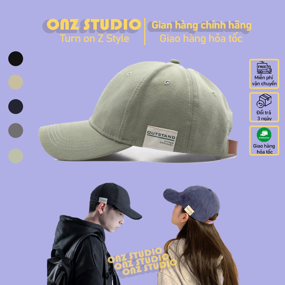 Nón kết ONZ trơn - Mũ lưỡi trai nam nữ 100% cotton OUTSTAND trơn basic ...