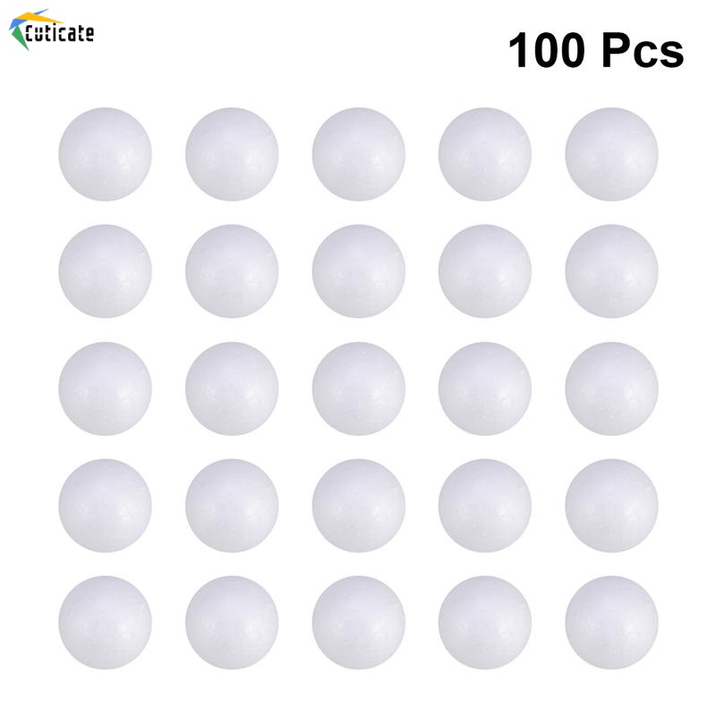 100 Trắng Mô Hình Polystyrene Foam Ball Trang Trí Giáng Sinh Trẻ Em Thủ ...