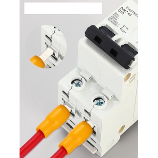 10 Cos mỏ vịt đầu dẹt bắt MCB C45 đầu cốt dẹp trần đấu dây điện gắn CB ...