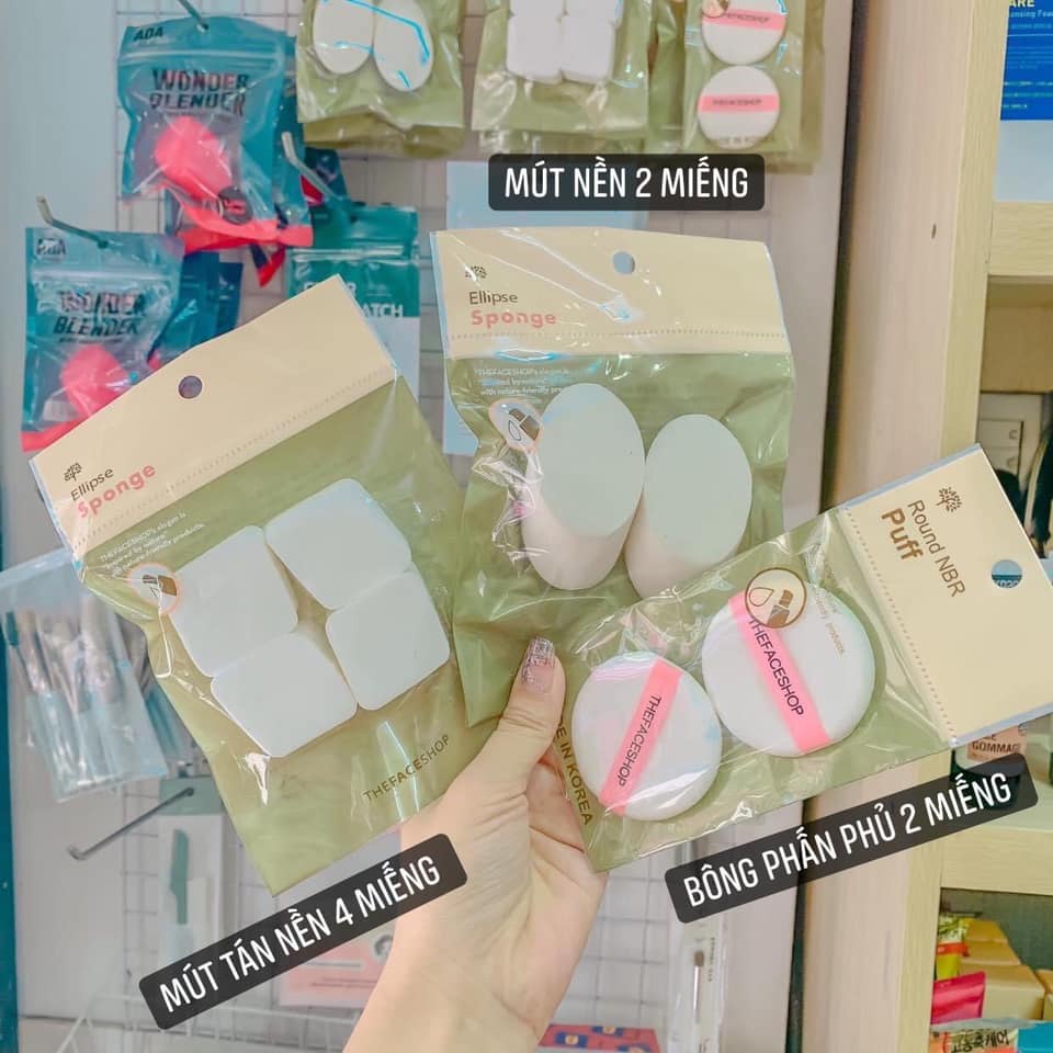 Mút tán nền The Face Shop Diamond Shaped Puff - Bông tán nền cho lớp ...