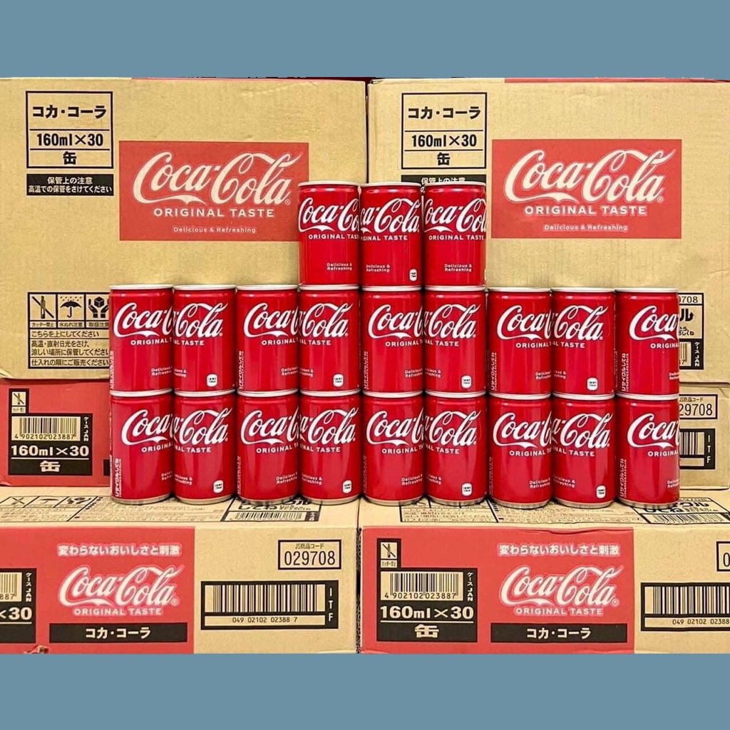 Thùng 30 Lon Coca Cola Original Taste Phiên Bản Lon Mini 160ml - Nhập Khẩu Nhật | Shopee Việt Nam