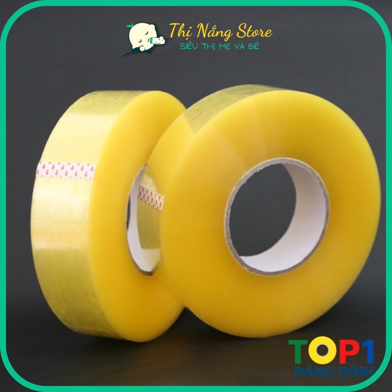 Băng dính dán 1kg bản to OPP trong lõi 3mm. Cuộn băng keo văn phòng phẩm lõi giấy mỏng dai dính ...