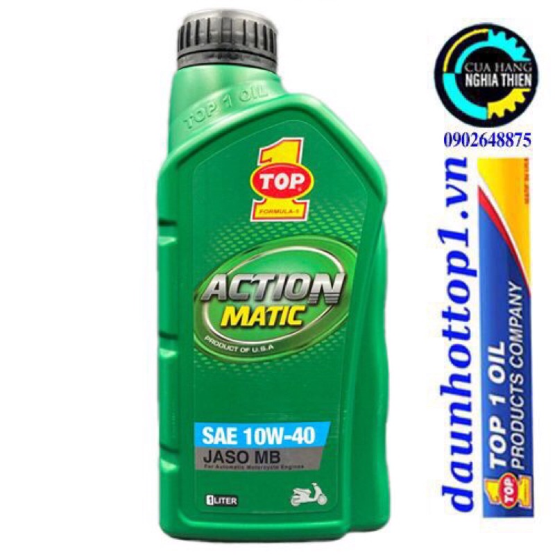 Nhớt TOP1 Action Matic 10W40 MB 1 Lít XE GA | Shopee Việt Nam