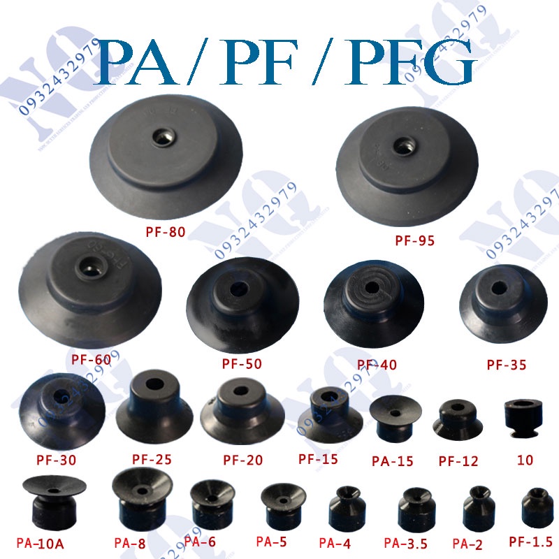 Giác hút chân không PF/ PFG/PA-2,3,5,6,8,10,15,20,25,30,35,40,50,60 S/N ...