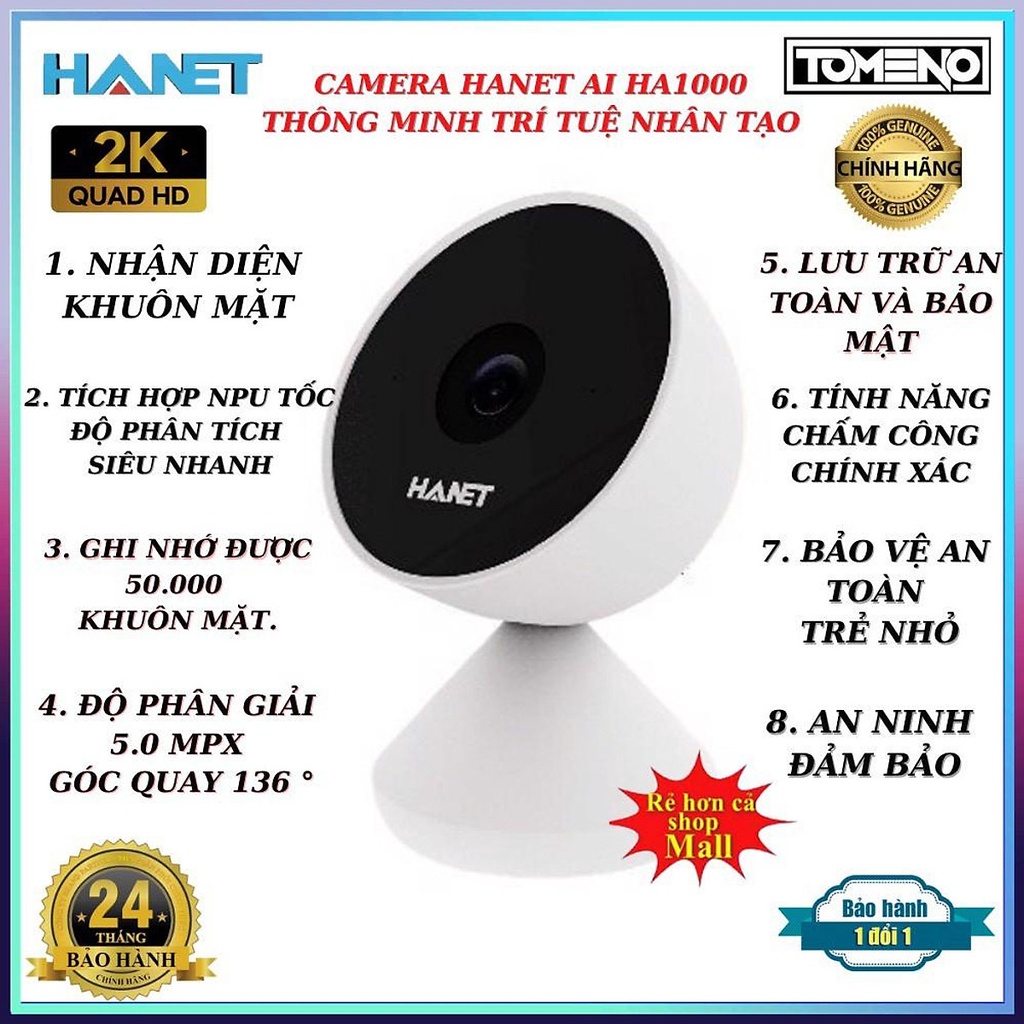 Camera Giám sát AI HANET Model HA1000 | Shopee Việt Nam