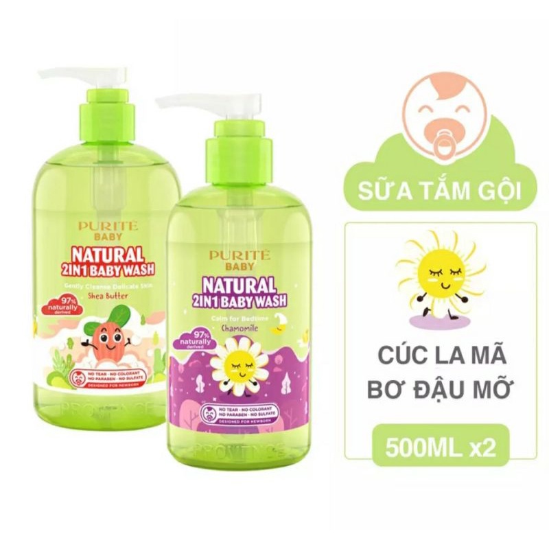 Chia sẻ: Sữa tắm gội Purite Baby bơ đậu mỡ 500ml , cúc la mã 500ml ...