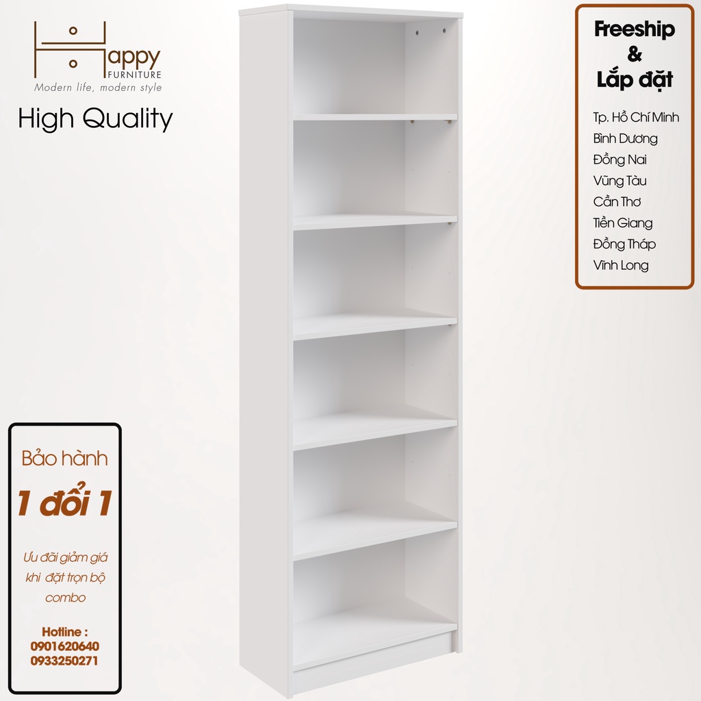 HAPPY FURNITURE , kệ sách 6 tầng - CATY , KSA_002 , 60cm x 28cm x 189cm | Shopee Việt Nam