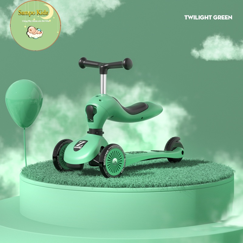 Xe Scooter ZINBANG 3in1, coot and ride cho bé từ 1-6 tuổi, bánh xe phát ...