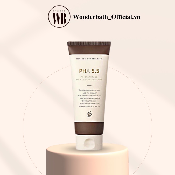 [Bán Chạy] Sữa rửa mặt Wonder Bath PHA 5.5 tạo bọt dịu nhẹ - phù hợp ngay cả da nhạy cảm 130ml ...