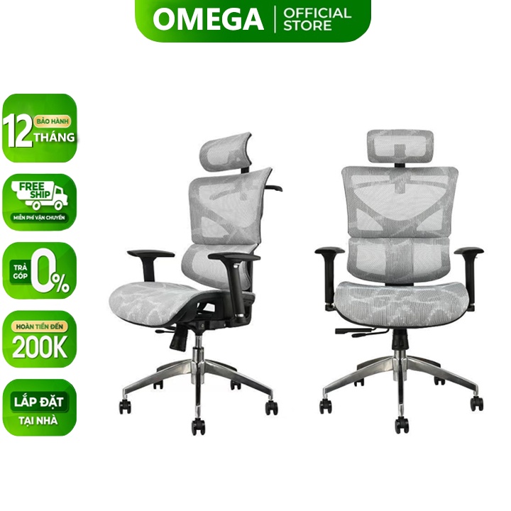 Ghế Xoay Văn Phòng Công Thái Học Ergonomic Cao Cấp Omega M084 Full Lưới ...