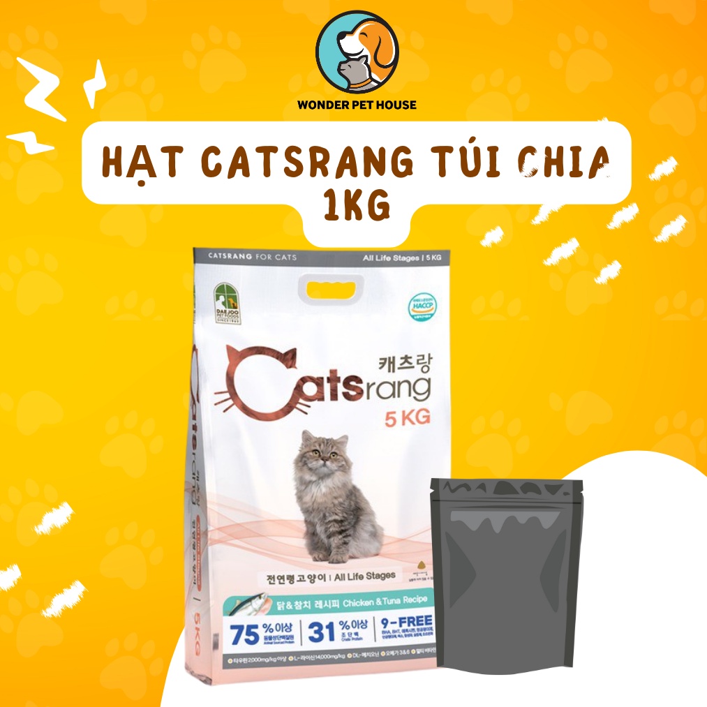 Hạt Mèo Catsrang (Zip) 1kg Hàn Quốc - Dinh Dưỡng Tiêu Búi Lông Catrang ...