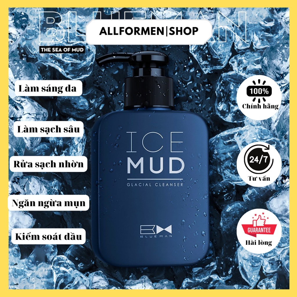 Sữa rửa mặt dành cho nam Ice Mud thương hiệu BlueMan. Làm sáng da, rửa ...